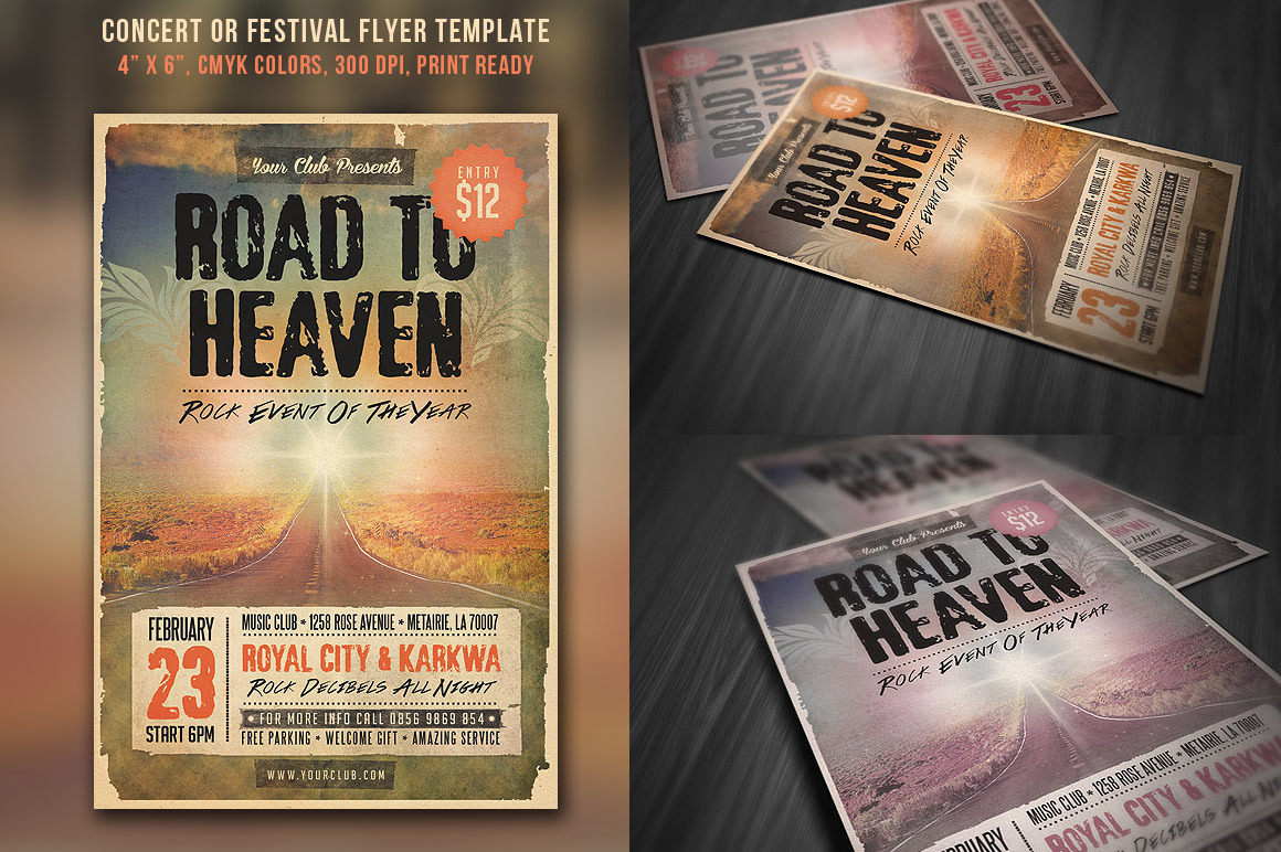 Concert Festival Flyer, a Flyer Template by JumboDesign