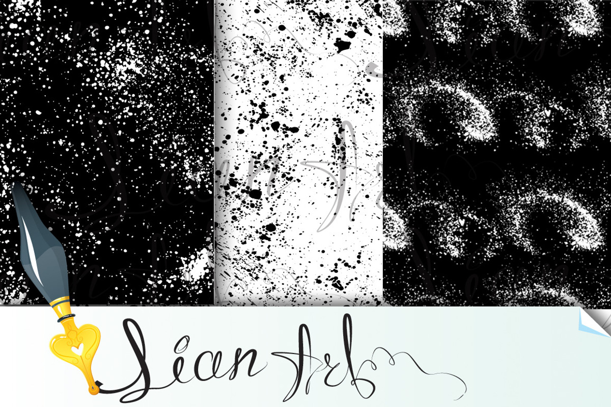 3 patterns in grunge style, a Pattern Graphic by Lian-art