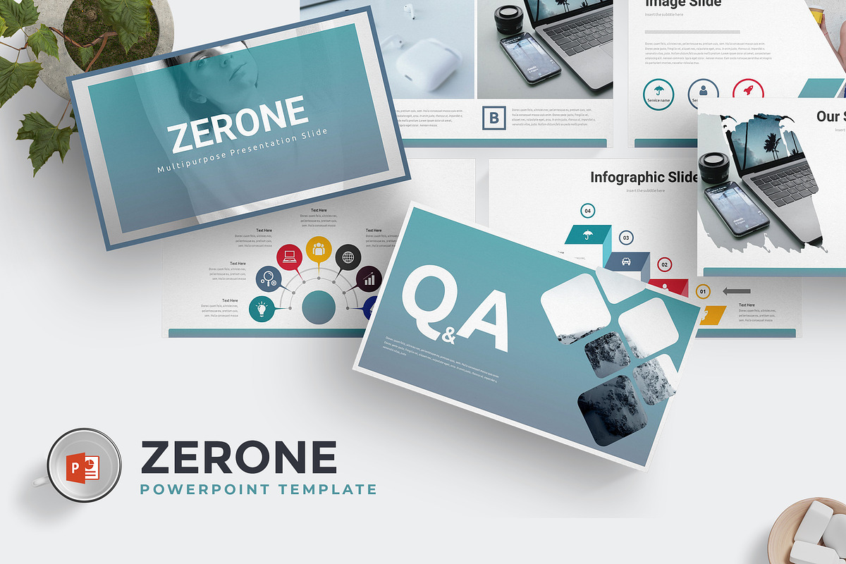 Zerone - Powerpoint Template, a Presentation Template by AQR Studio