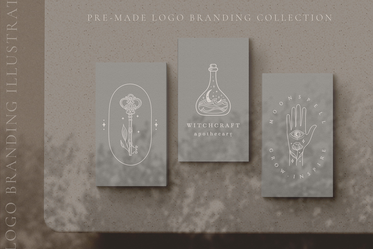 Logo Illustrations: White Color, a Decorative Illustration by Olya Creative