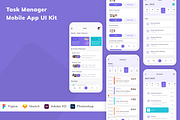 Task Manager Mobile App UI Kit, an UI Kit Template by Betush