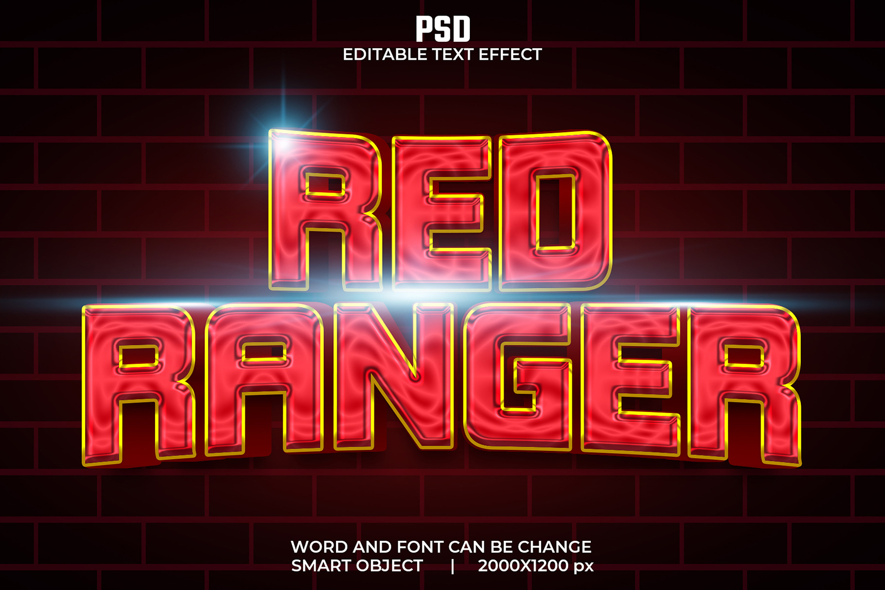 Ranger 3d Editable Psd Text Effect, a Layer Style Add-On by bdrobin ...