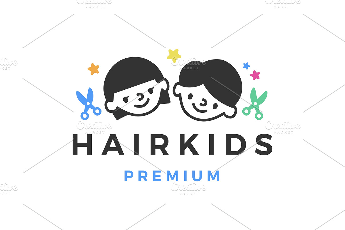 Kids Hair Stylist barbershop logo, a Branding & Logo Template by VSTRD ...