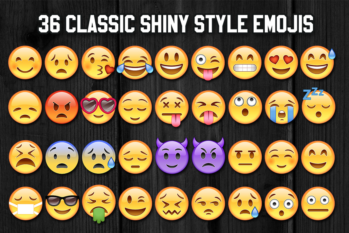 180 Big Emoticons Bundle, an Emoji Icon by Pingebat