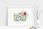 Watercolor Vintage Cameras Set, a Decorative Illustration by ...