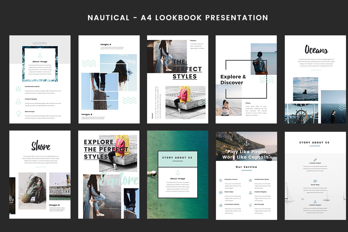Nautical - A4 Printable PowerPoint, a Presentation Template by Studio Moara