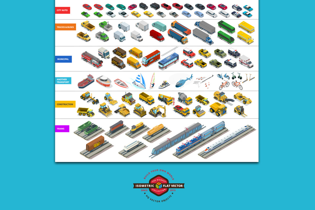 Isometric Flat World Collection V 1 An Object Graphic By Sentavio