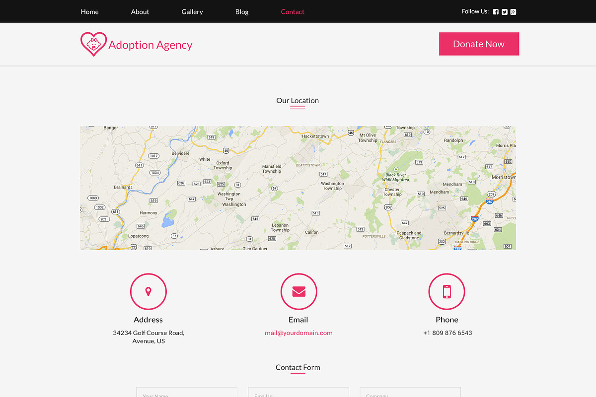 Adoption Agency PSD Website Template, a Websites & App Template by ...