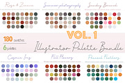 Illustrator Color Palette BUNDLE V1, a Palette Add-On by Jennadesigns