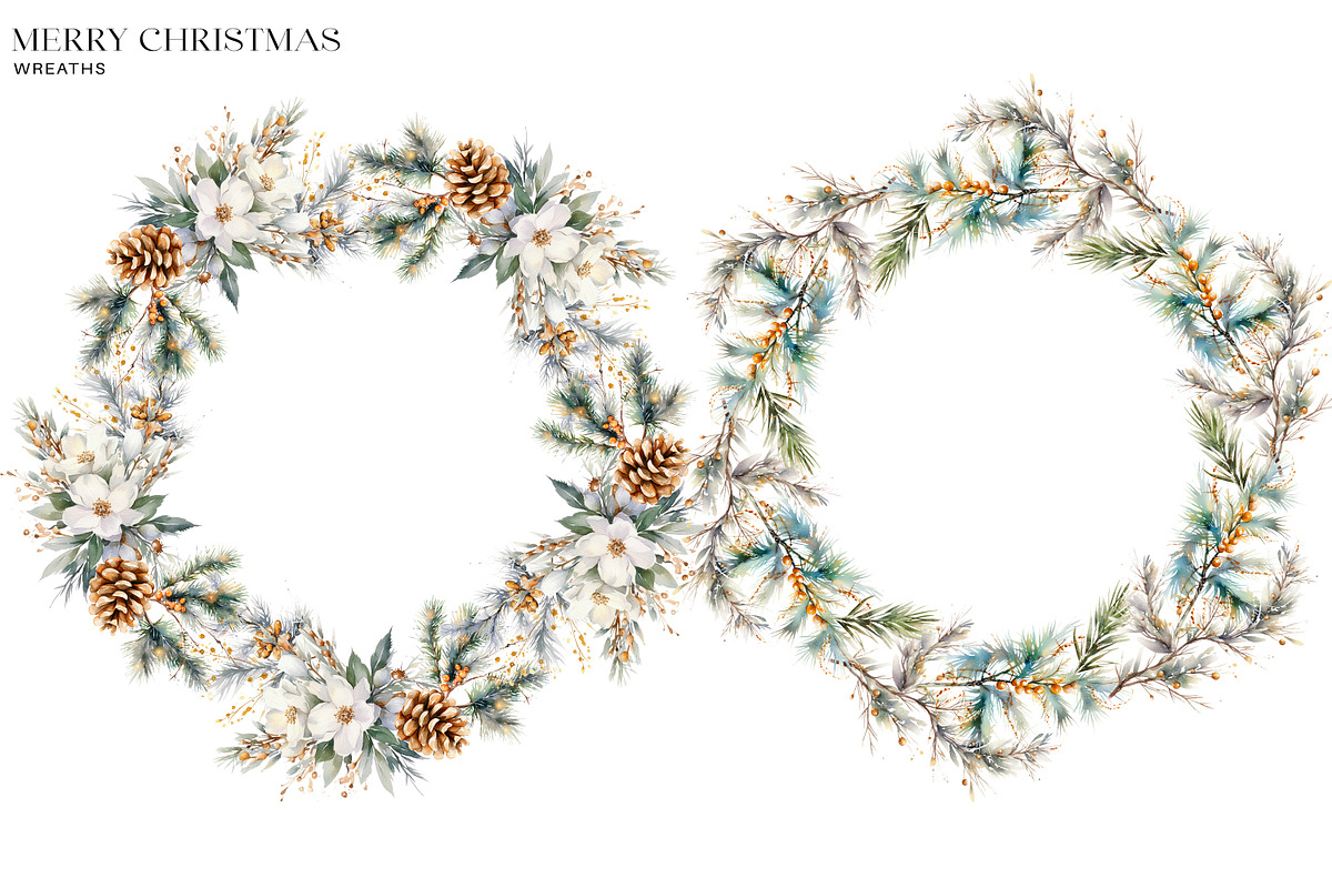 Watercolor Christmas Clipart Set | Creative Market