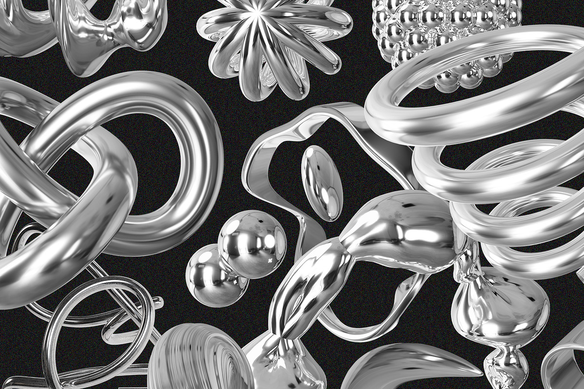 Chrome 3D Design Collection, a Graphic by LarysaZabrotskaya