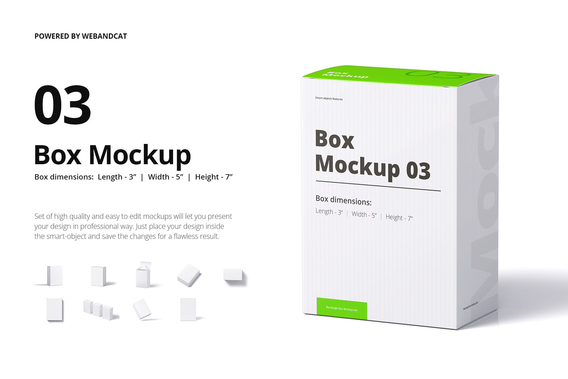 Box Mockup 03, a Packaging Mockup by WebAndCat