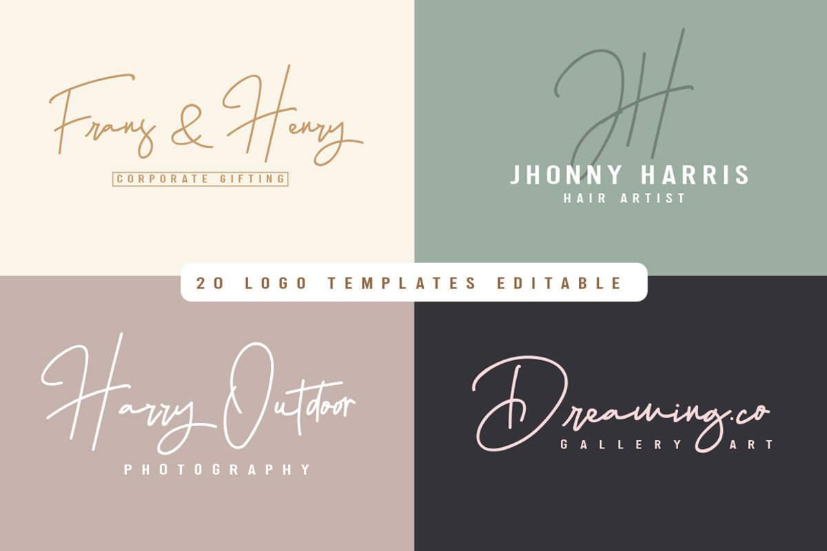 Hellena Jeslyn Font Duo (Free Logo), a Script Font by Anxiety Studio ...