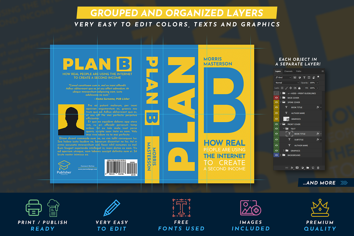 Editable Book Cover Template