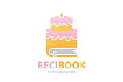 Vector cake and book logo | Branding & Logo Templates ~ Creative Market