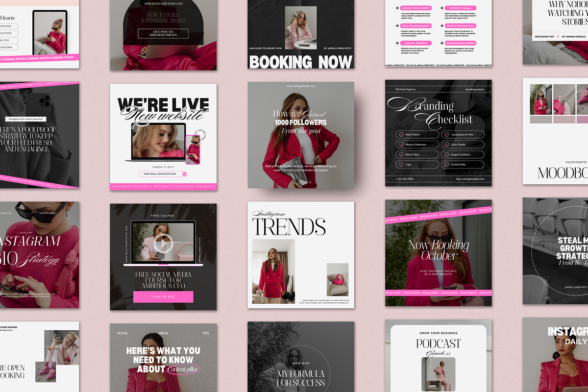 Instagram social media manager template