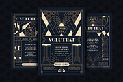 Art Deco Flyer Templates, a Flyer Template by Medialoot