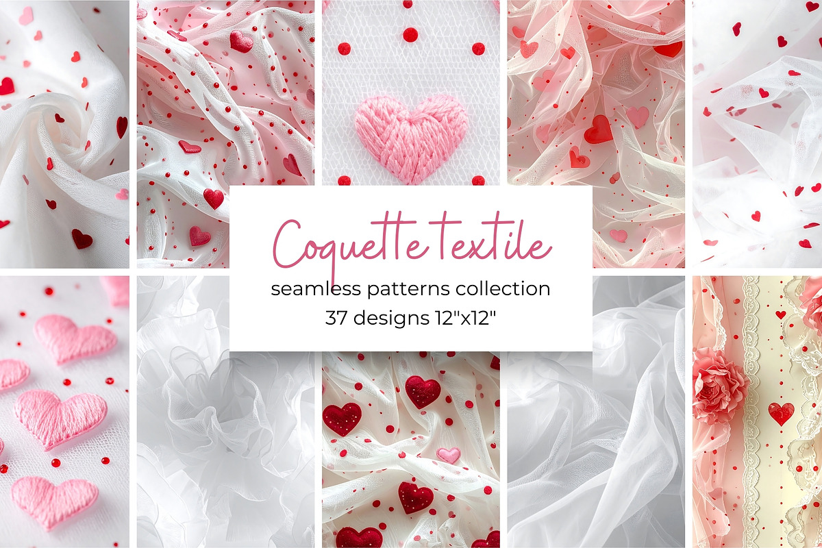 Coquette Textile Seamless Patterns, a Pattern Graphic by Anny Sketches