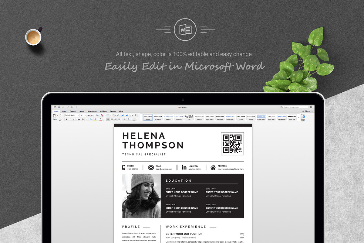 Editable CV Design 2021 | Creative Market