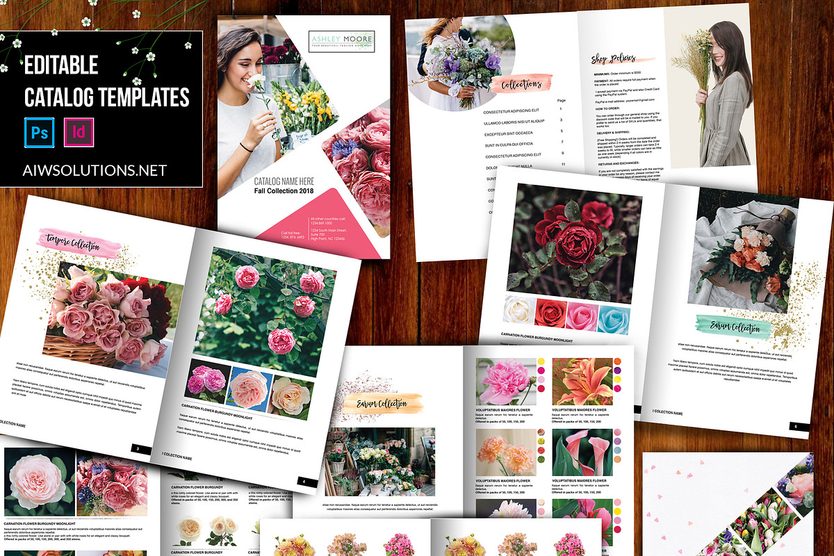 wholesale flower catalog template, a Magazine Template by AIW SOLUTIONS