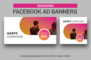 Education Facebook Ad Banners, a Social Media Template by UNIK Agency