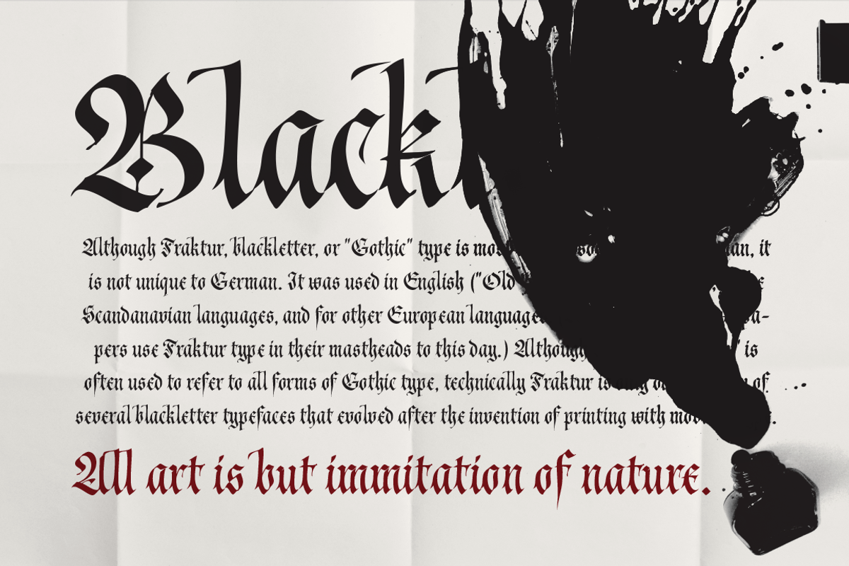 Cal Fraktur Modern font, a Blackletter Font by Posterizer KG