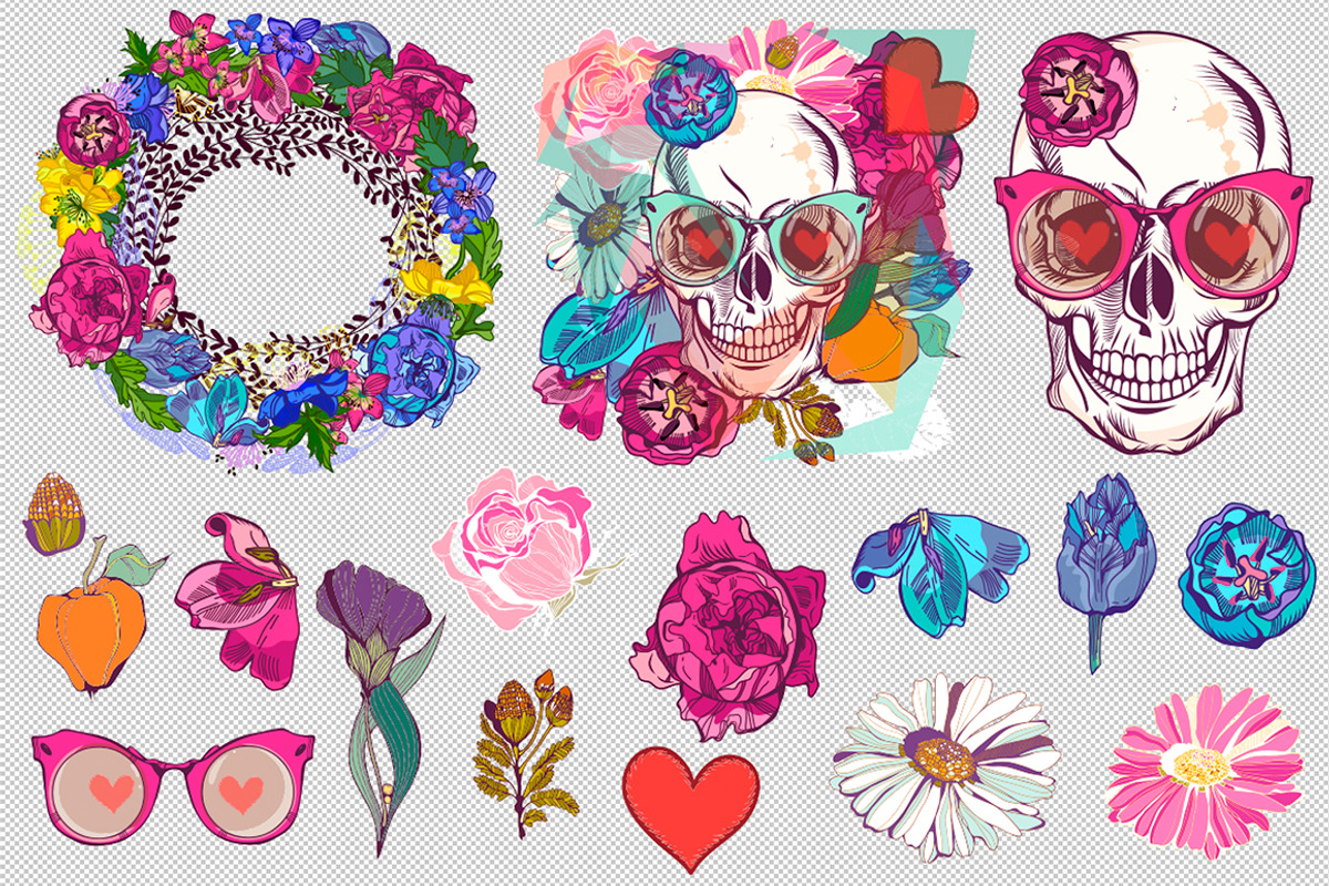 Friendly skull, a Decorative Illustration by Marusha Belle