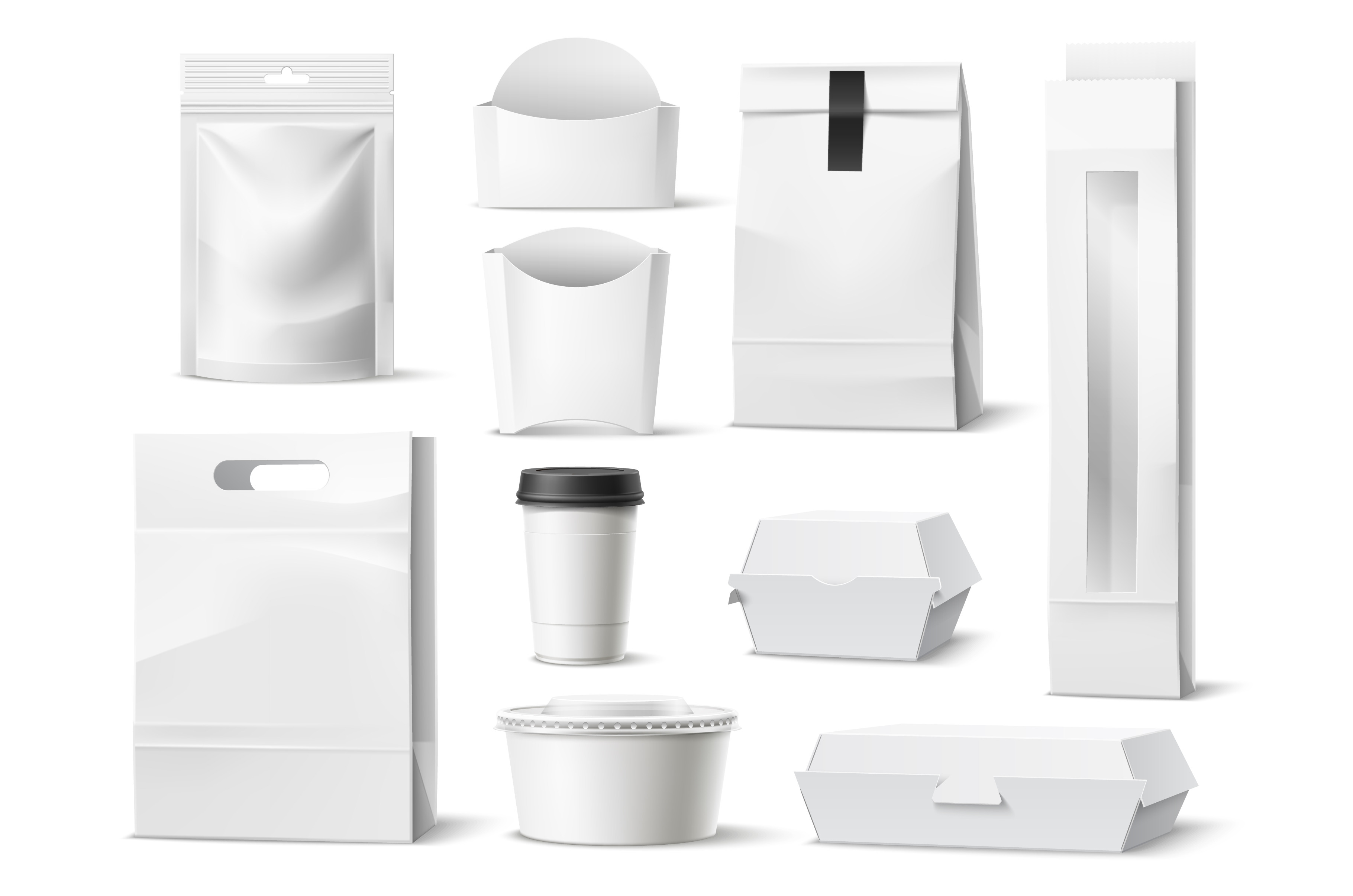 Street food packaging. Realistic, a Food Illustration by Vectorbuum ...