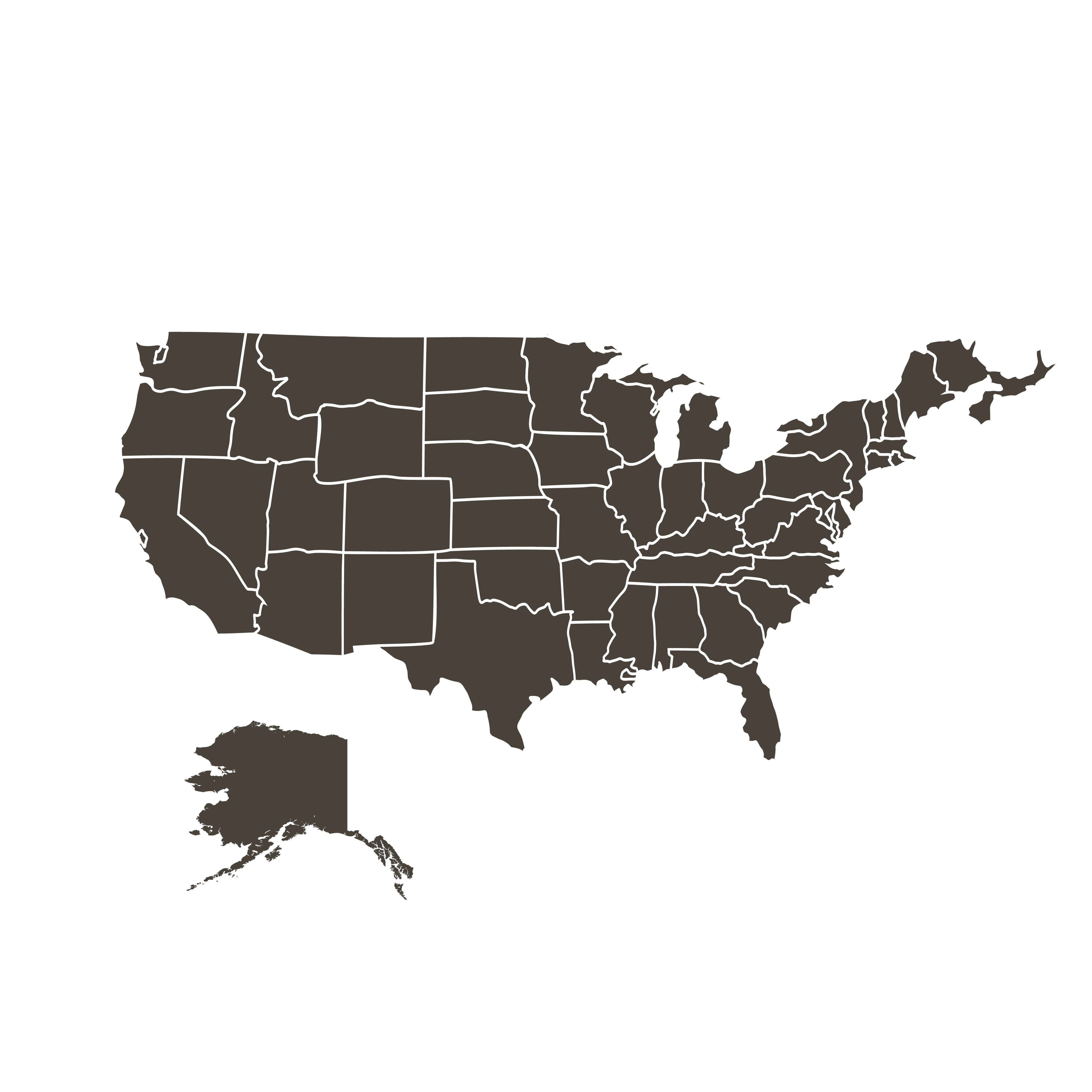 Contour map of the USA, a Background Graphic by vivat
