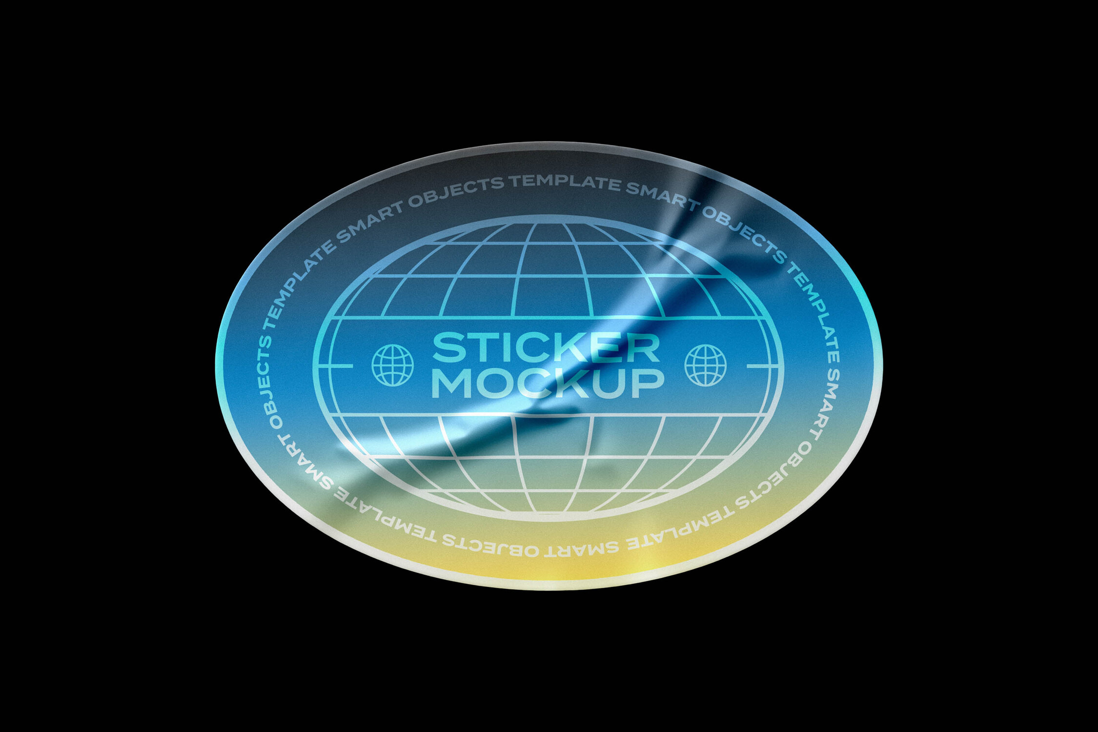 Oval Sticker Mockup, a Pens & Pencil Mockup by Design Squad