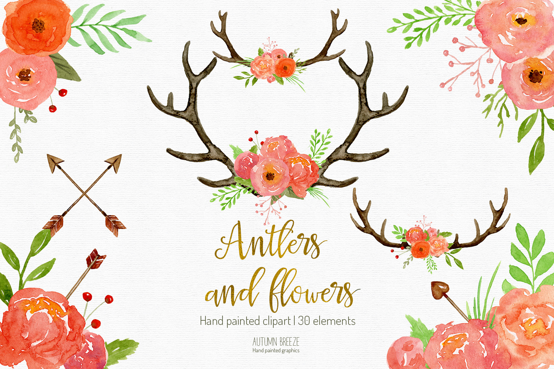antlers clipart | Illustrations ~ Creative Market