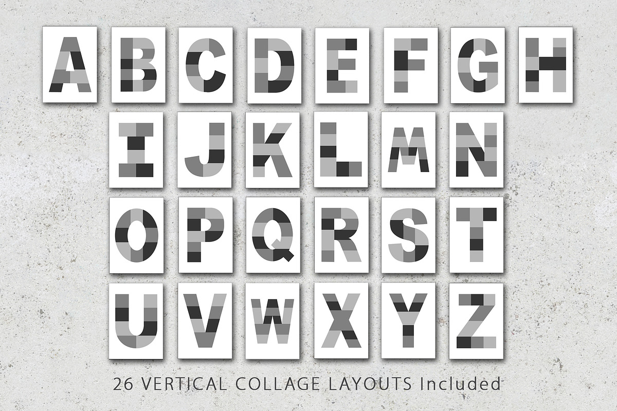 8.5x11 Alphabet Photo Template Pack, a Marketing Template by ...