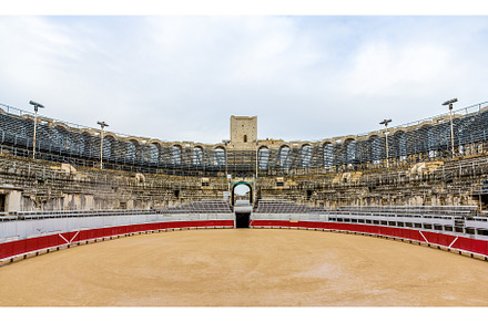 Roman amphitheatre in arles unesco world heritage in france containing ...