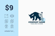 Bull Building Logo | Branding & Logo Templates ~ Creative Market