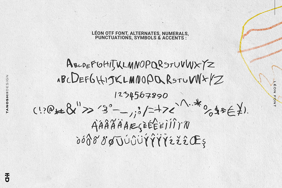 LÉON - Handwritten Font, a Script Font by TANOSHII DESIGN