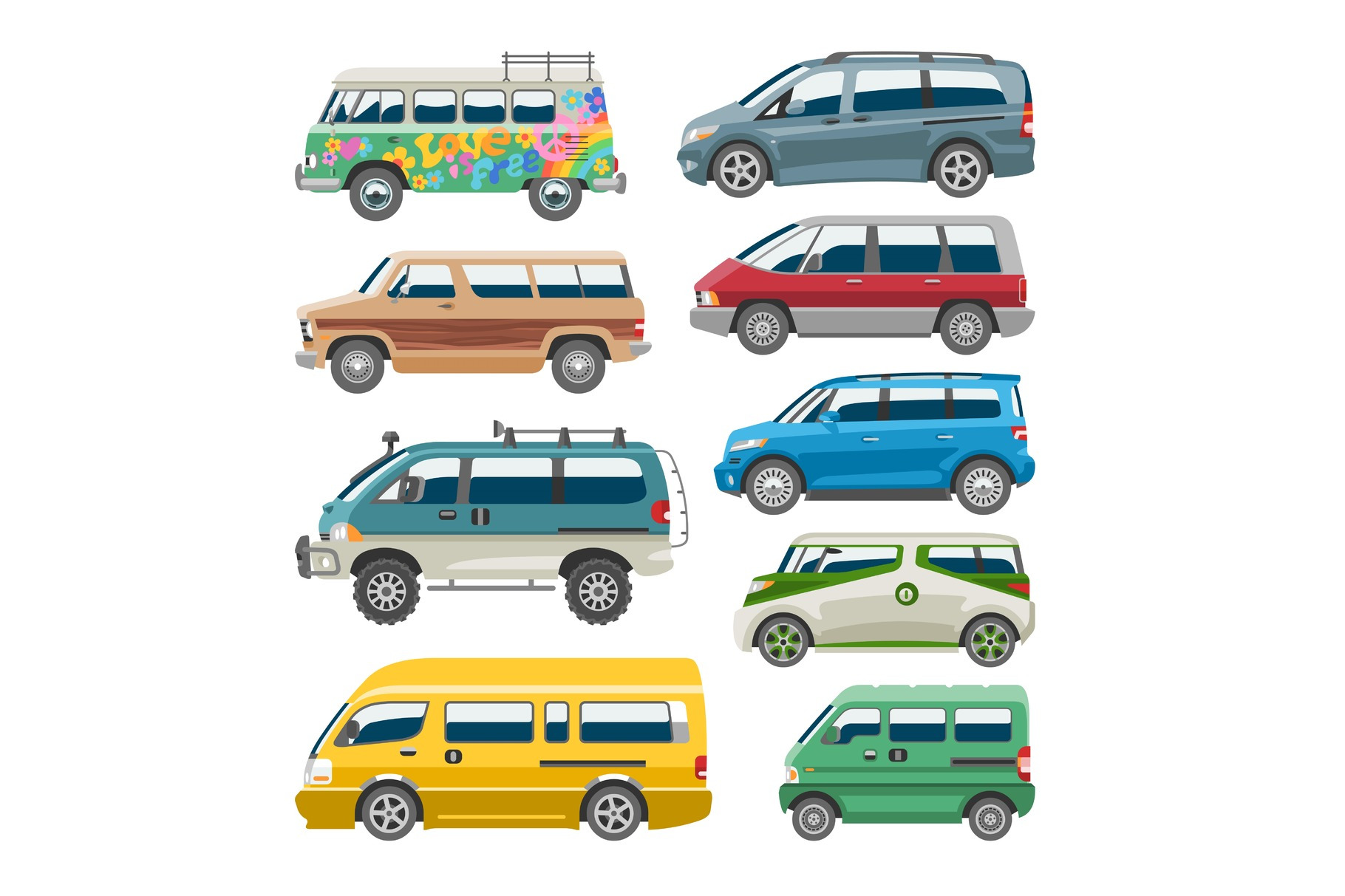 Minivan car vector van auto vehicle family minibus vehicle and ...
