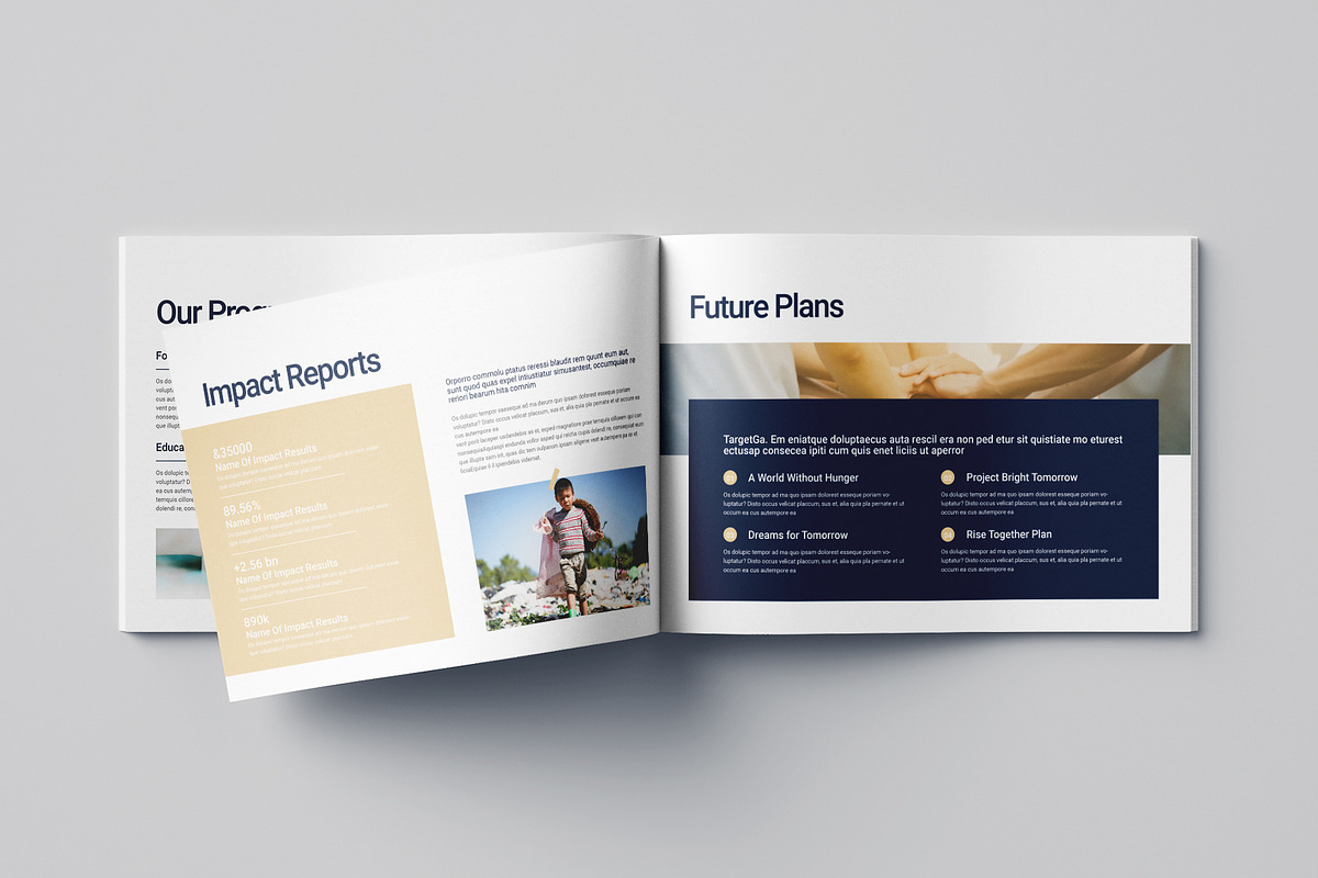 Charity Brochure Landscape | Canva, a Brochure Template by Pixelpick