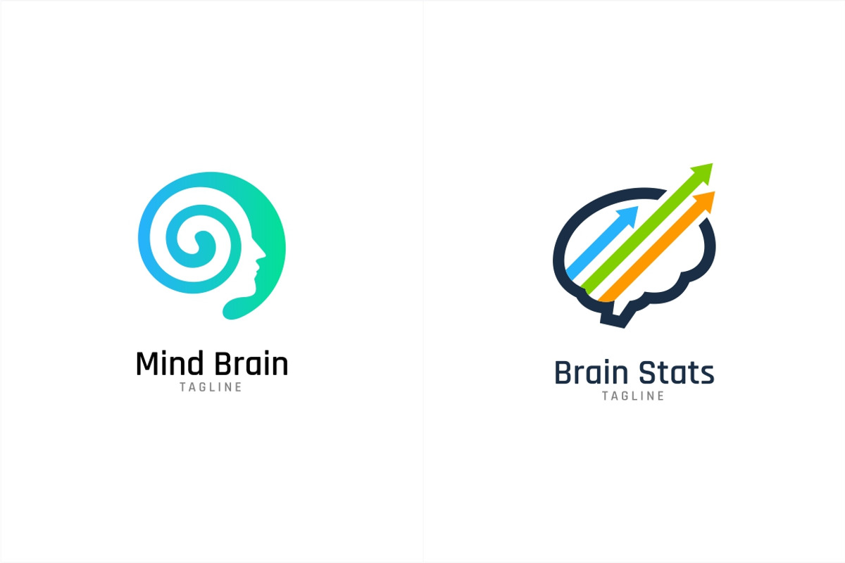 10 Brain Logo Bundle #3, a Branding & Logo Template by PutraCetol Studio