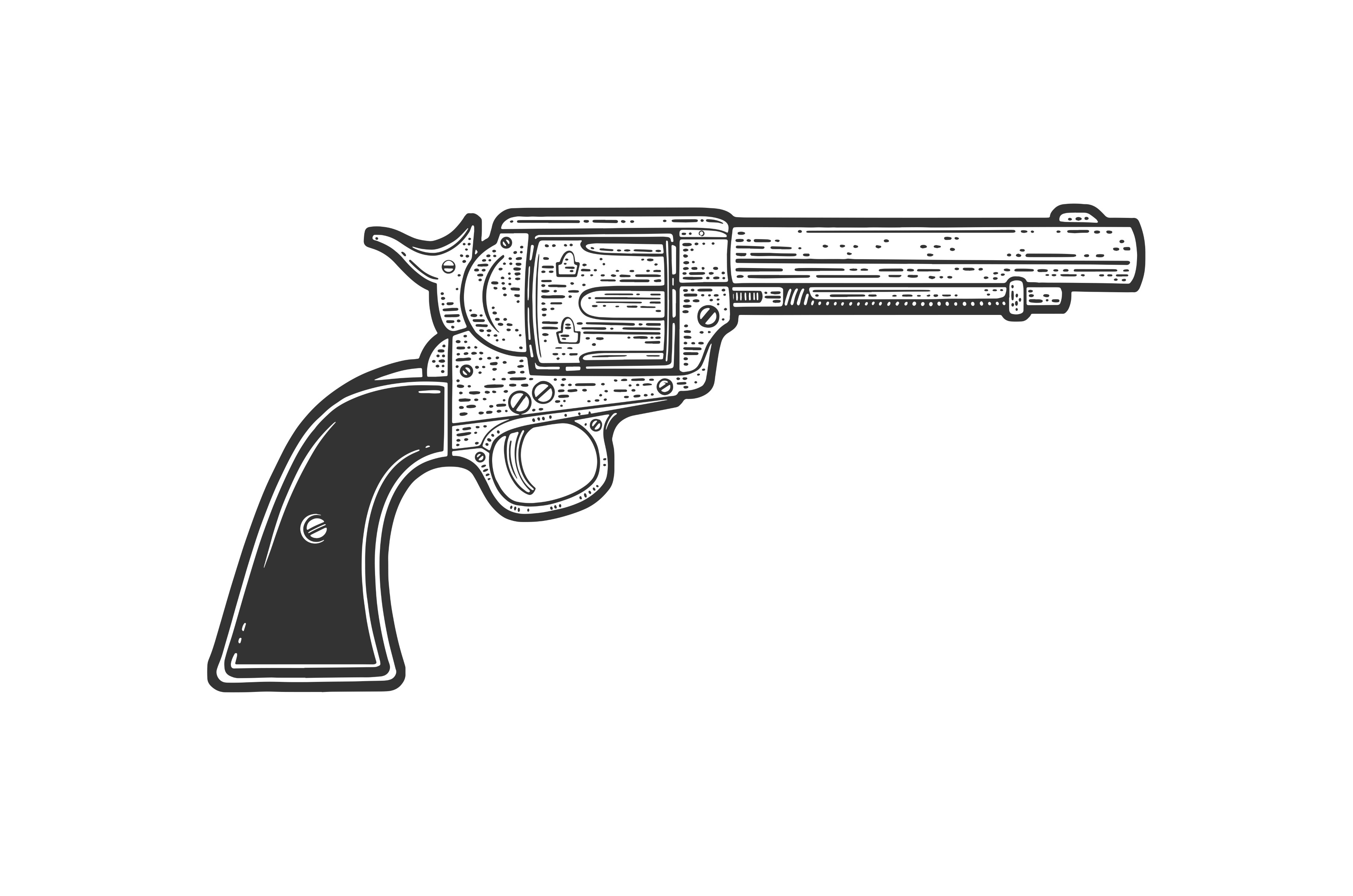 Colt Peacemaker sketch vector, an Object Illustration by AlexArt ...