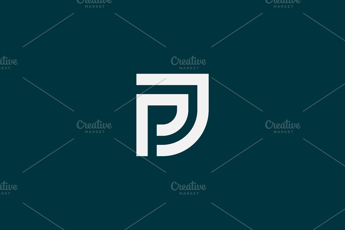 Letter P J Logo, a Branding & Logo Template by kurostd
