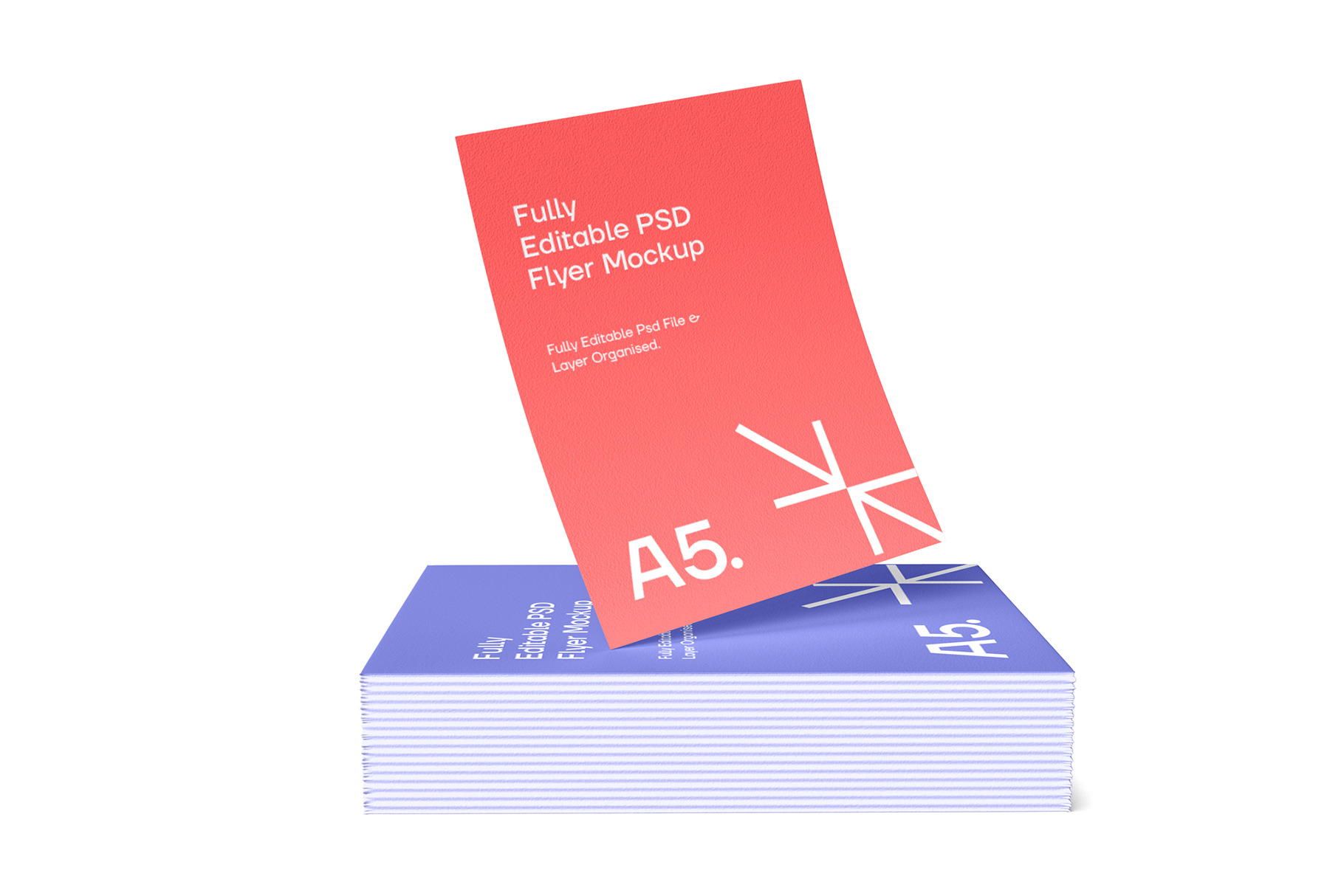 Editable Stacked Flyer Mockup