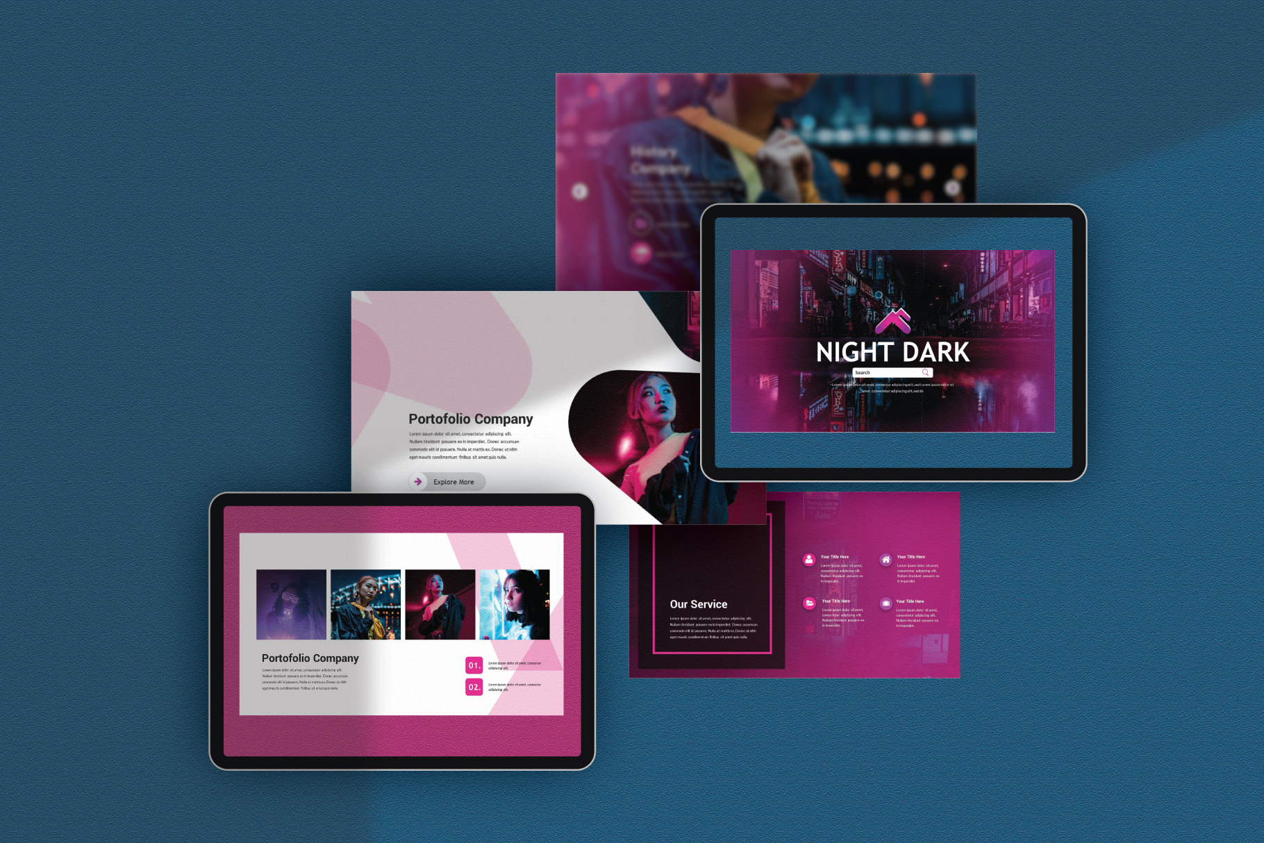 Night Dark Powerpoint Template, a Presentation Template by Spesifikdesign