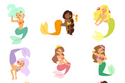 Mermaid nixie character vector, an Animal Illustration by ...
