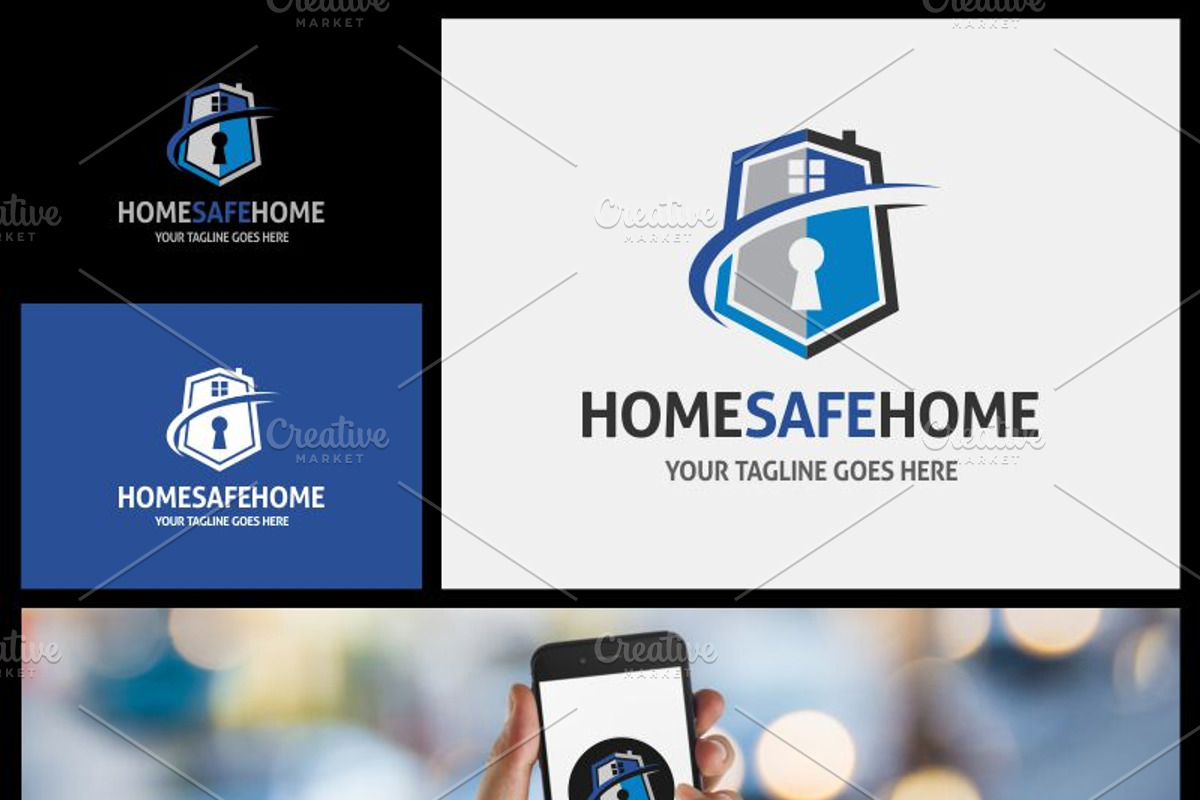 Safe Home Logo, a Branding & Logo Template by gabicotza