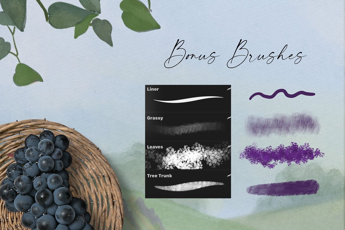 Tuscany in Watercolor for Procreate | Creative Market