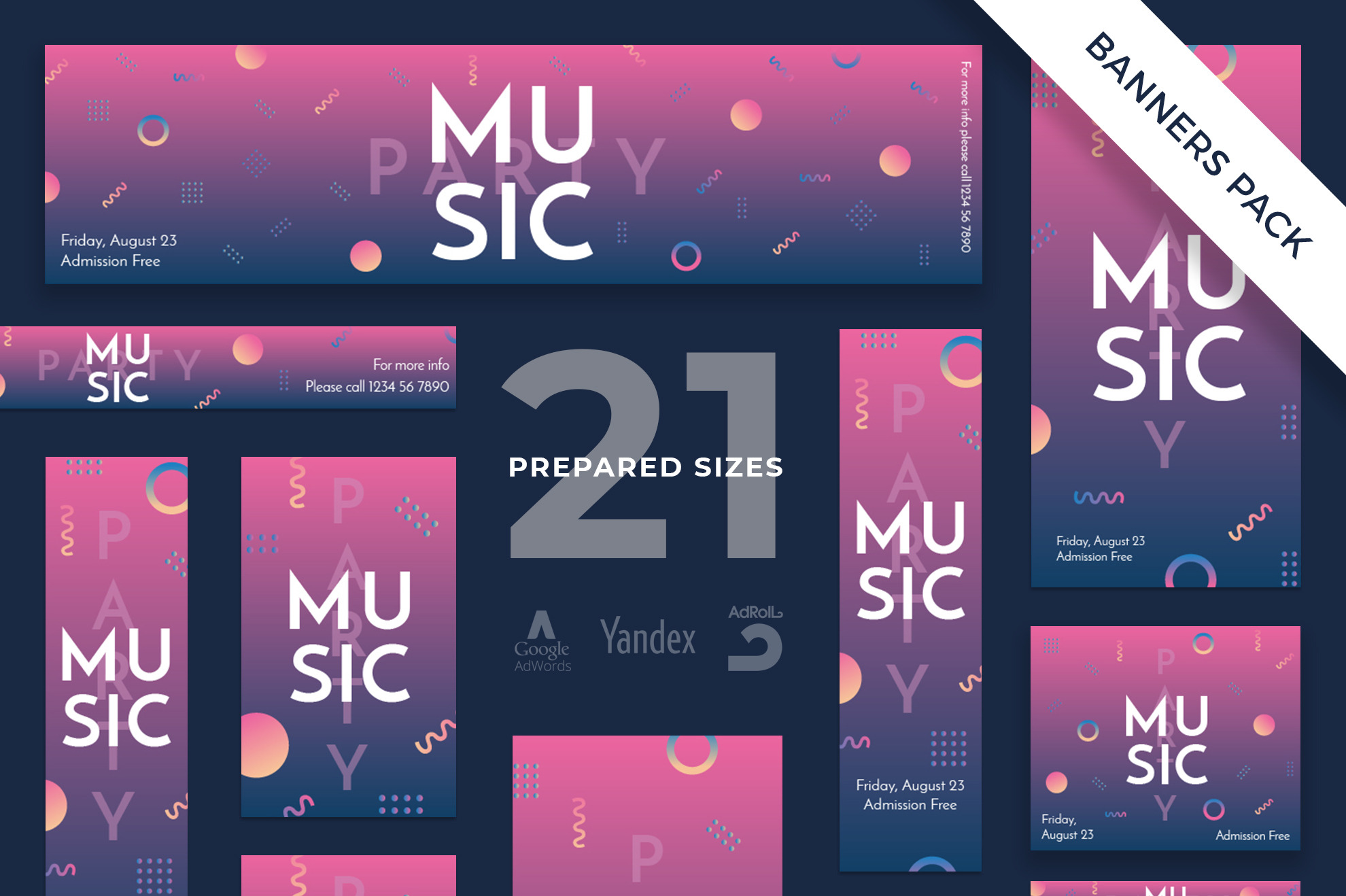 Banners Pack | Music Party, a Templates & Theme by Amber Graphics