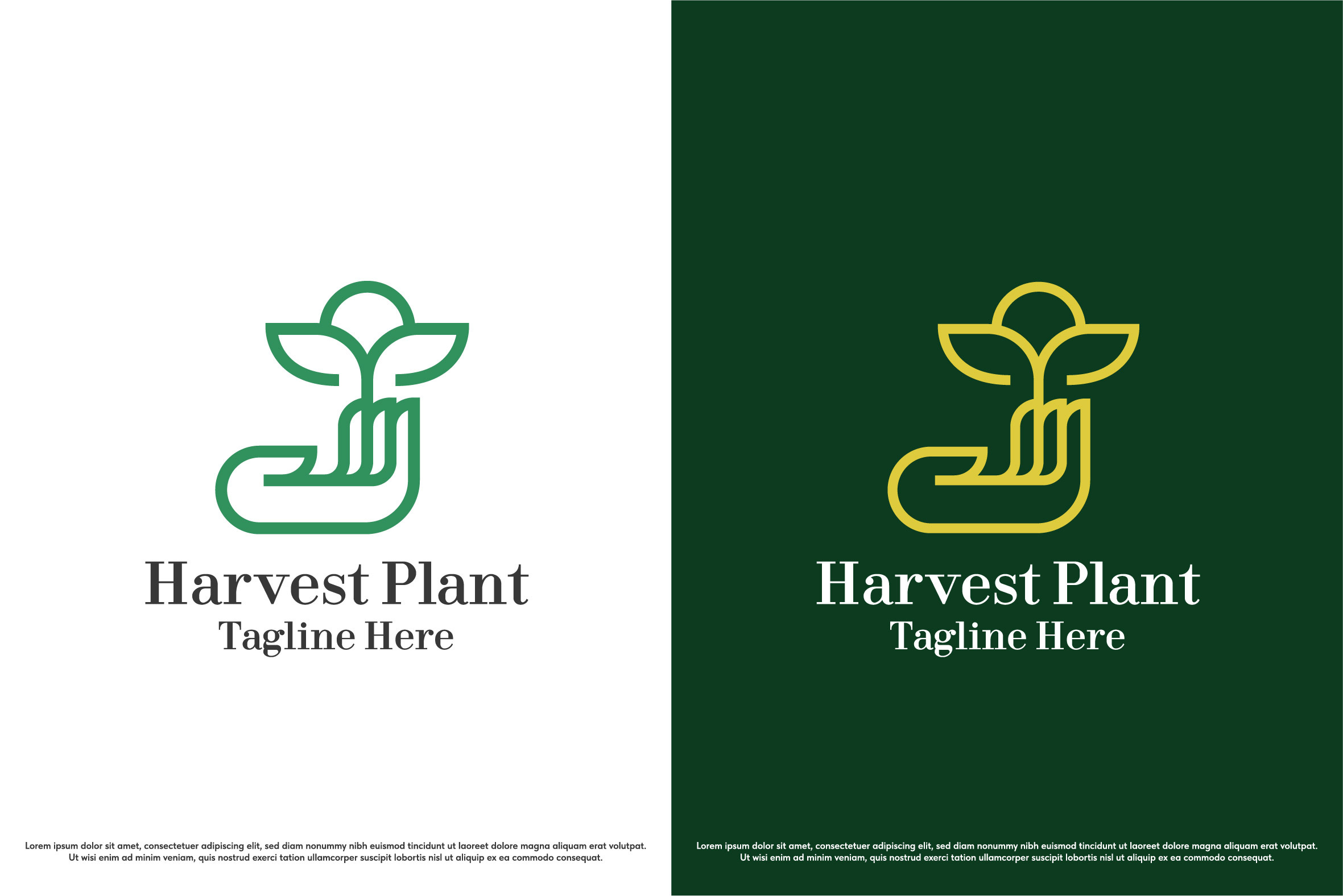 Harvest plant logo design template