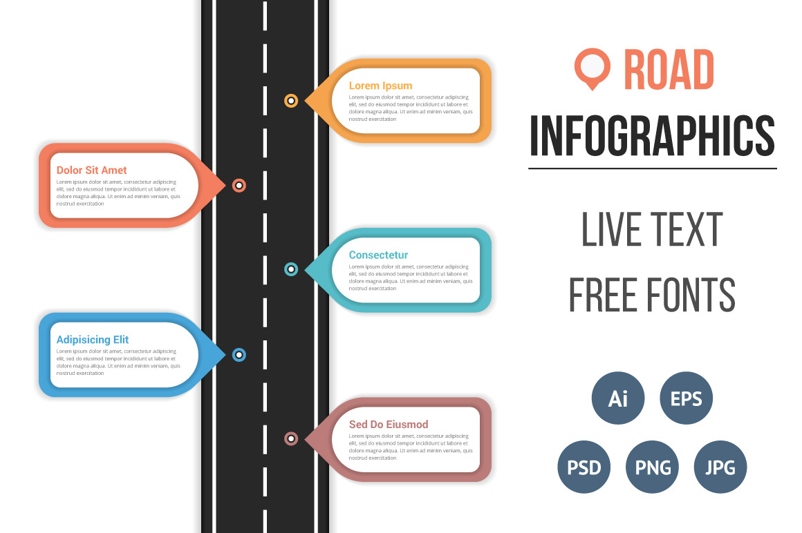 Road Infographics | Graphics ~ Creative Market