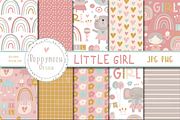 Little Girl paper set, a Pattern Graphic by Poppymoondesign