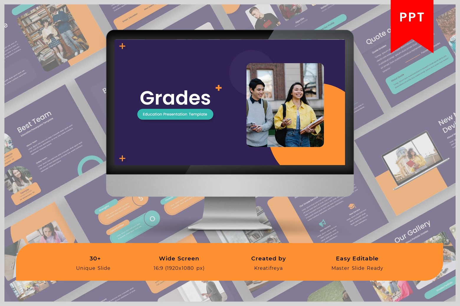 Grades – Education PowerPoint, a Presentation Template by kreatifreya ...
